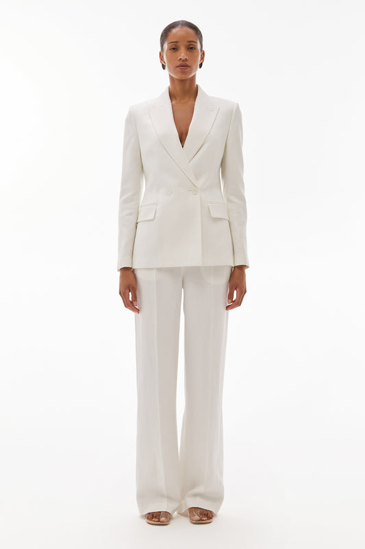 Illaria Curve Blazer Cream - WILLOW