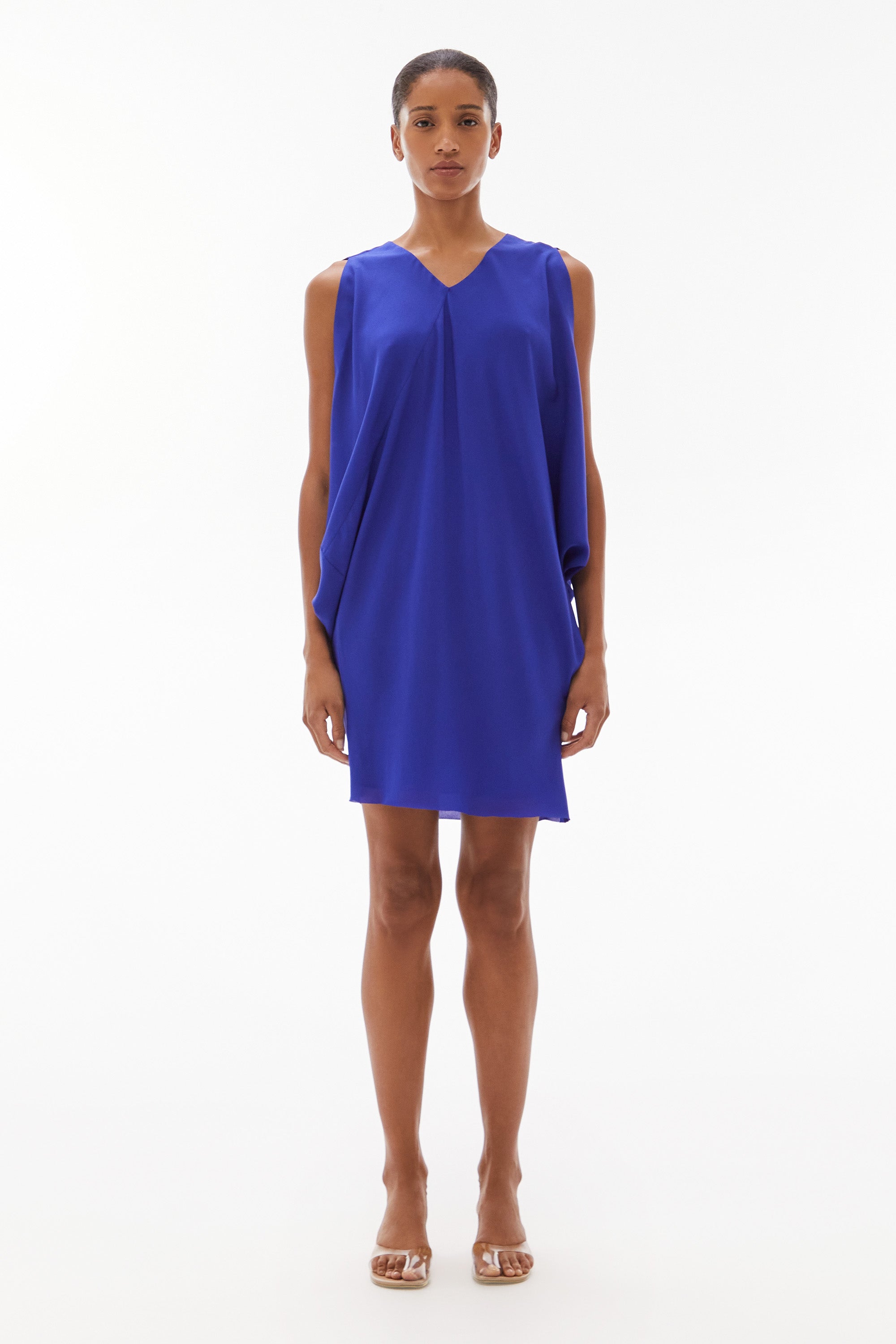 Medea Silk Magyar Dress Electric - WILLOW