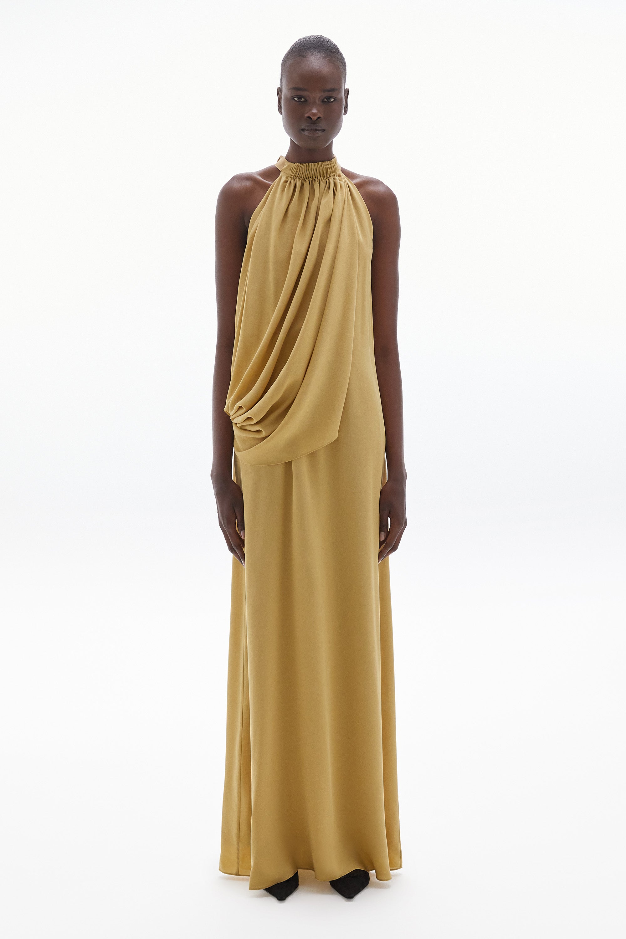 Solis Silk Twist Gown Sand - WILLOW